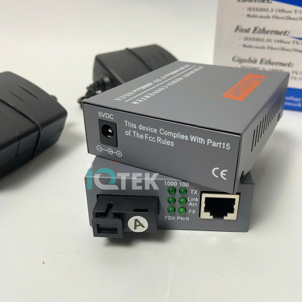 Bộ chuyển đổi quang điện 1 sợi quang NetLink GS03 A/B 1000Mbps-25KM - IQTek